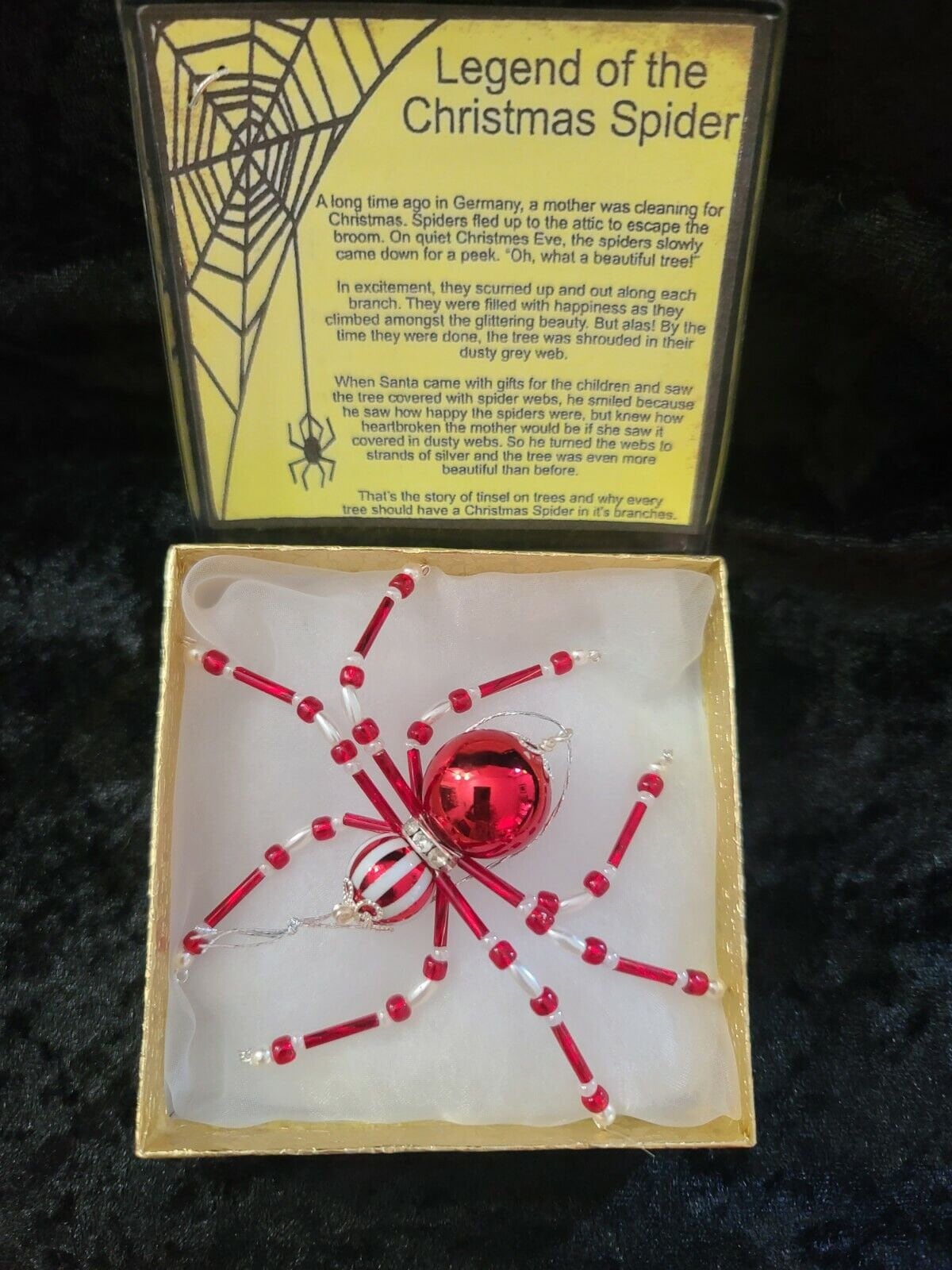 Handmade Holiday Christmas Spider Ornament W/ Legend , Great Gift - Etsy