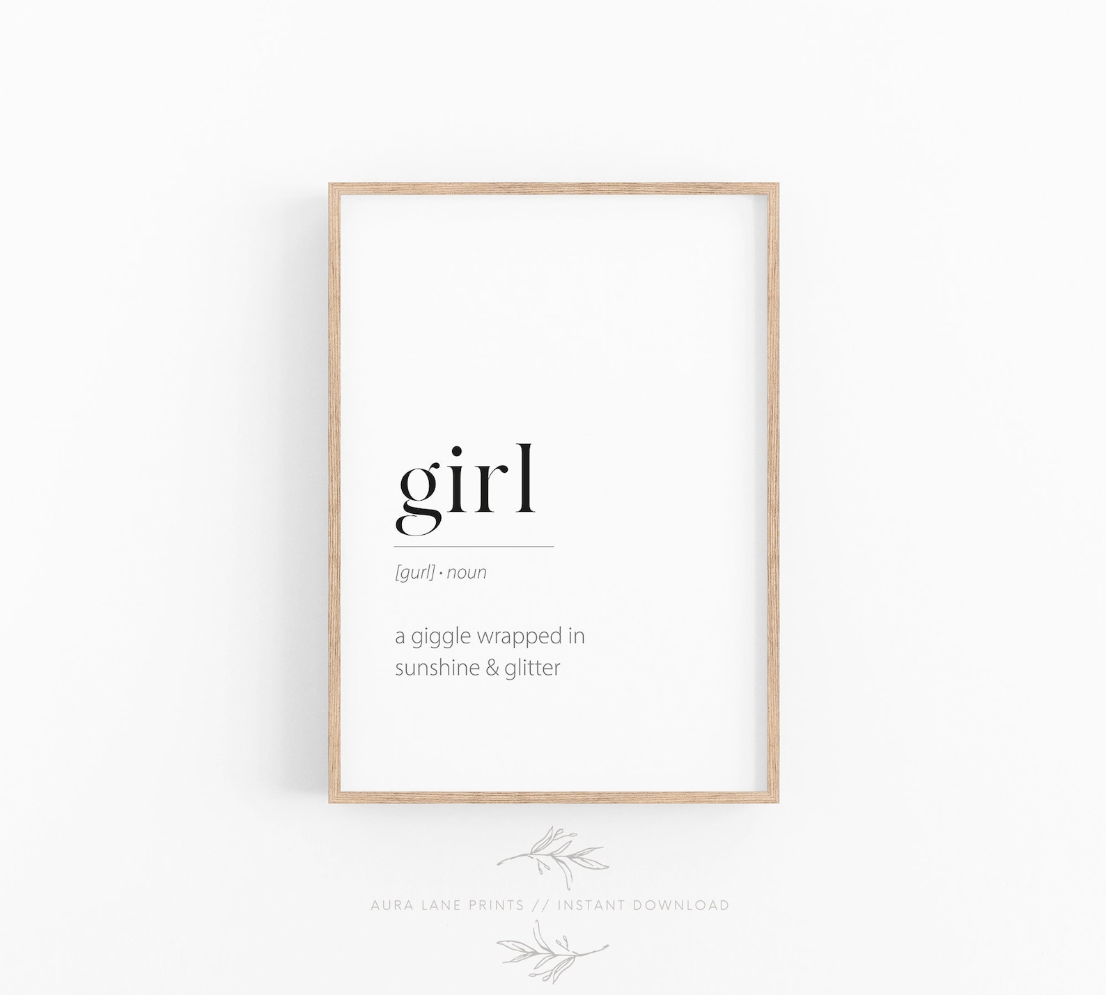 Girl Definition Print, Girl Noun Quote, Girl Poster, Girl Printable ...
