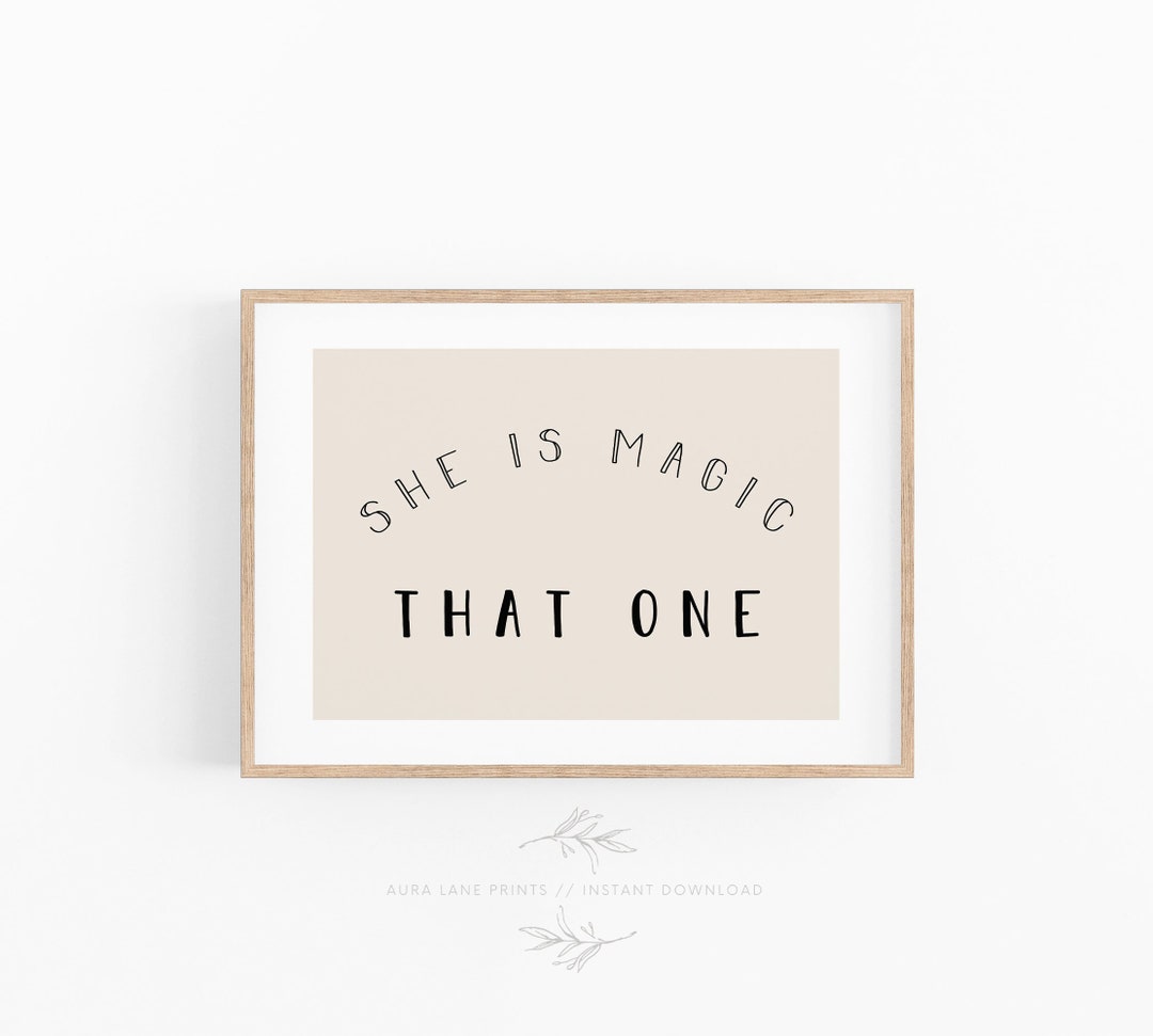 Nursery Print Girl, She is Magic, Nursery Wall Art Sign, Girls Room Art ...