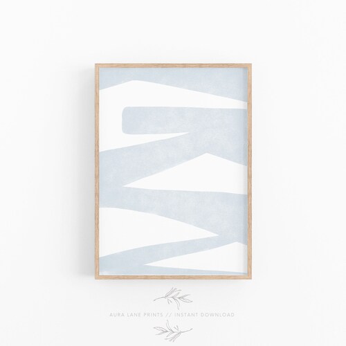 Light Blue Aesthetic Printable Wall Art Abstract Wall Art - Etsy