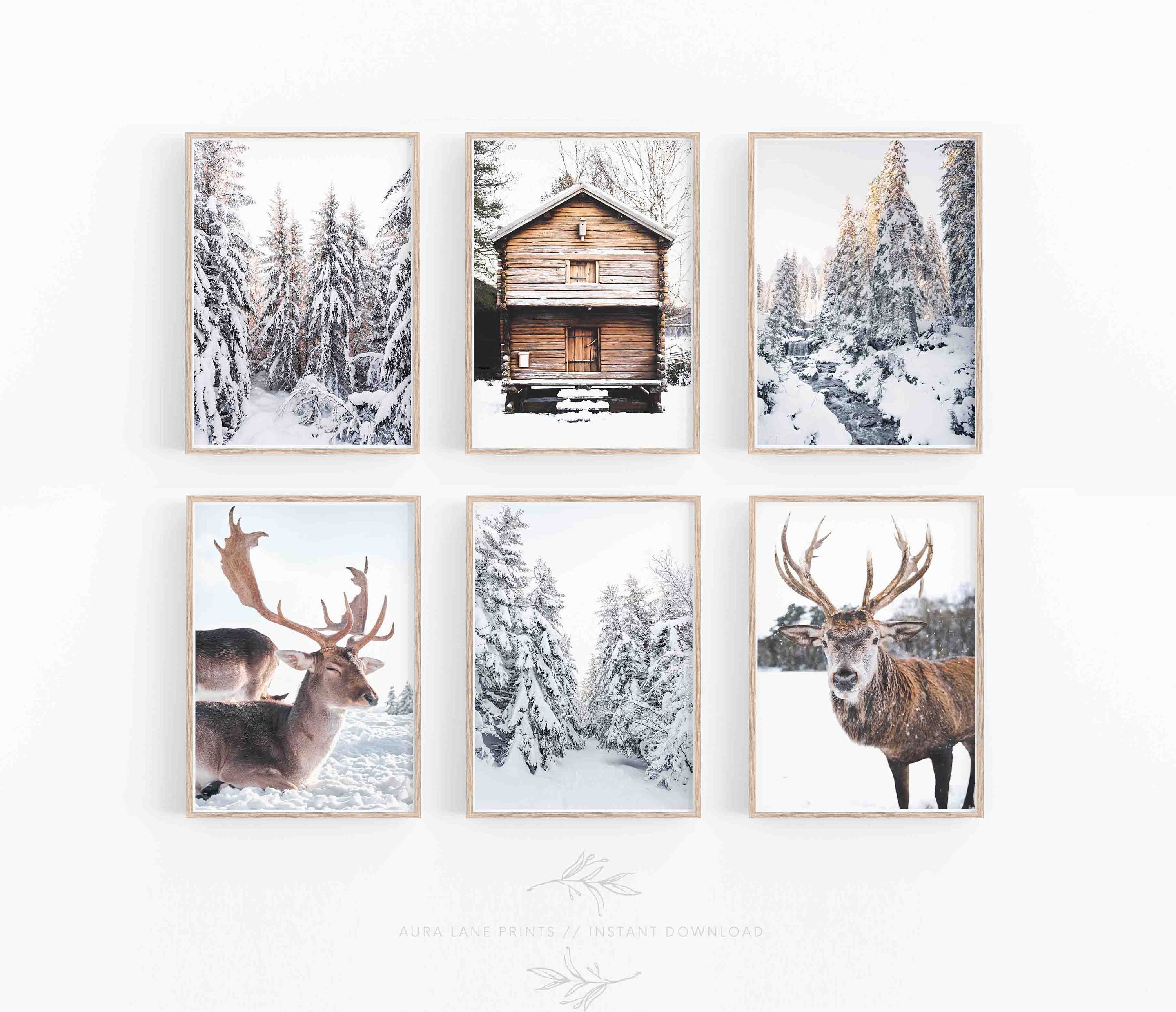 Winter Wonderland Printable Set of 6 Christmas Gallery Wall | Etsy