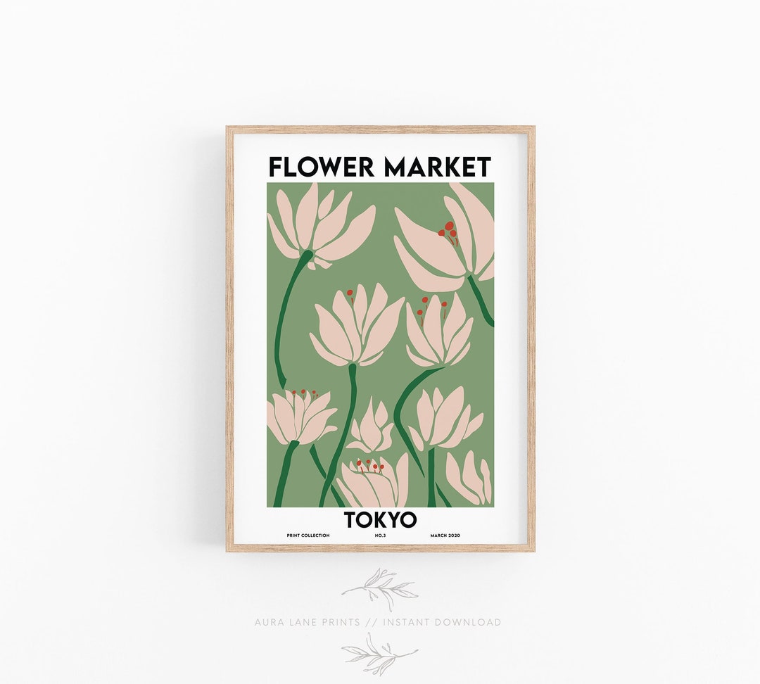 Flower Market Print, Flower Market Poster, Printable Wall Art ...