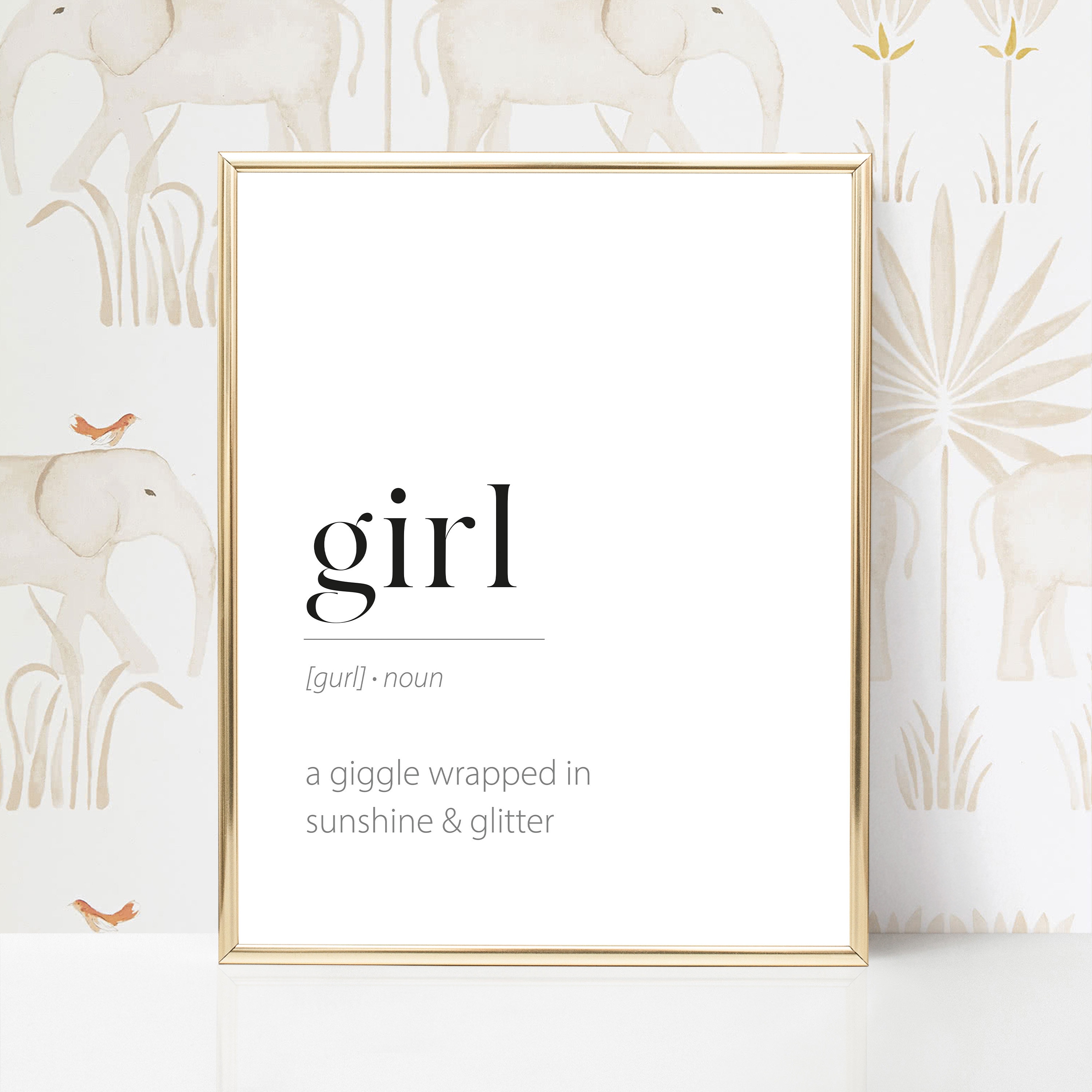 Girl Definition Print, Girl Noun Quote, Girl Poster, Girl Printable ...