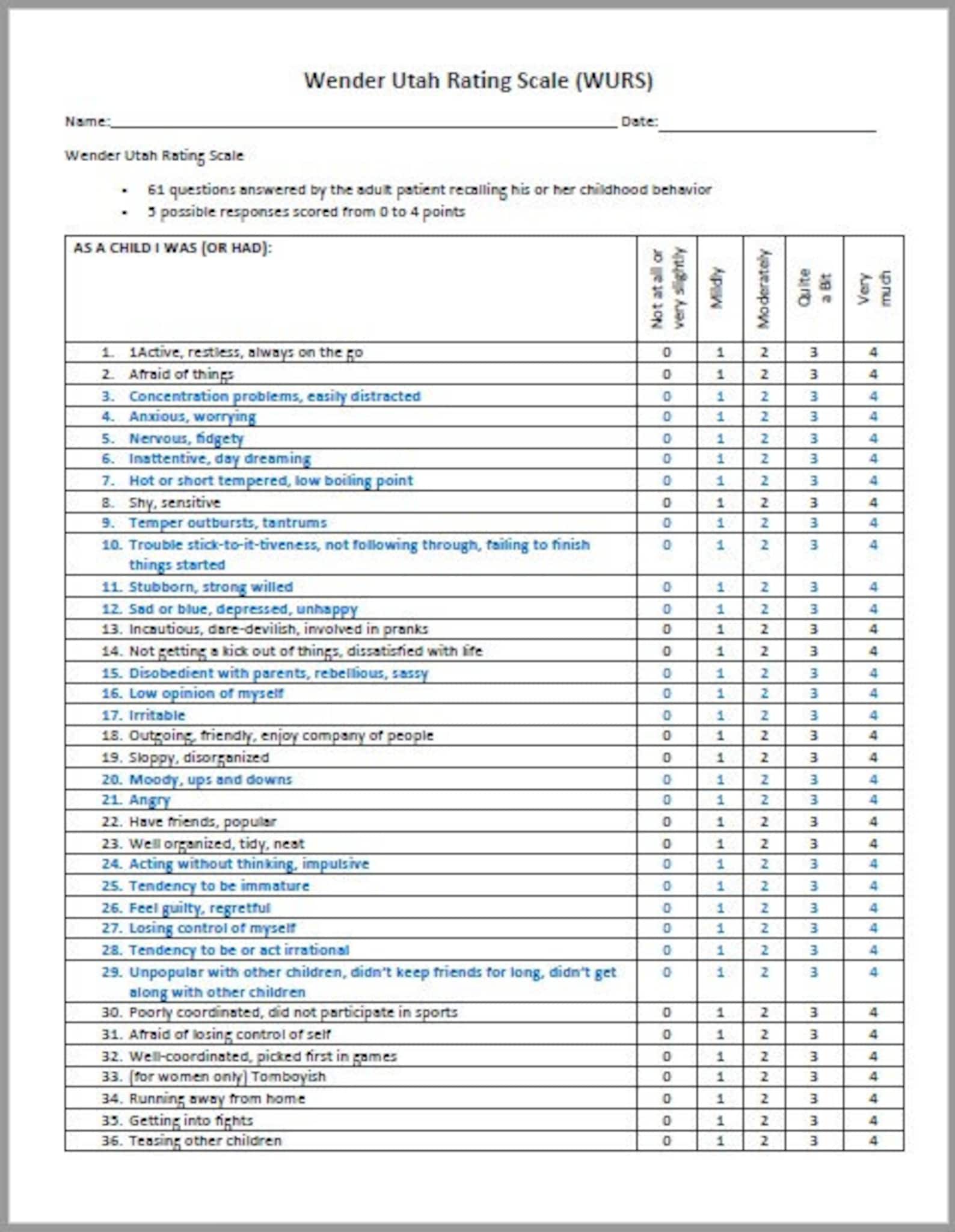 Mental Health Assessment Packet - Etsy