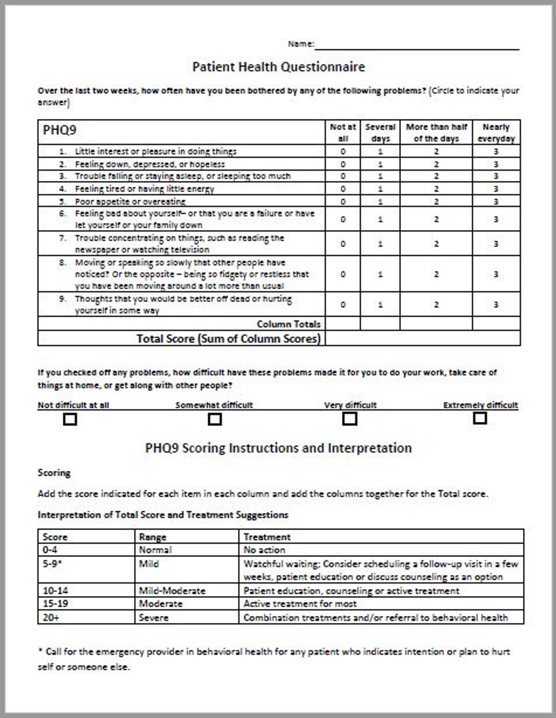 Mental Health Assessment Packet - Etsy