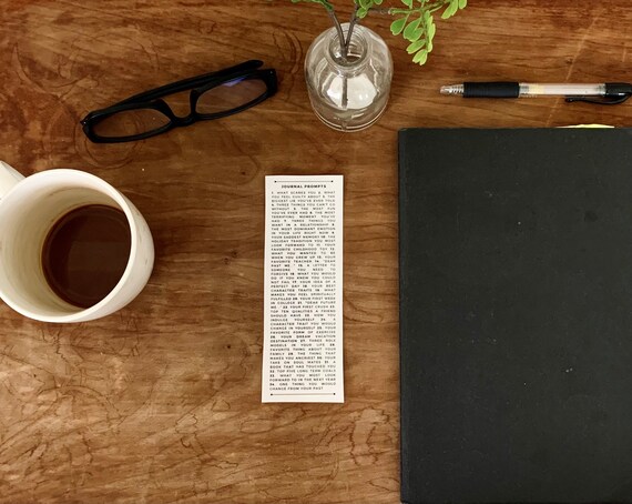 Printable Journal Prompts Bookmark Two-Month Mindfulness | Etsy