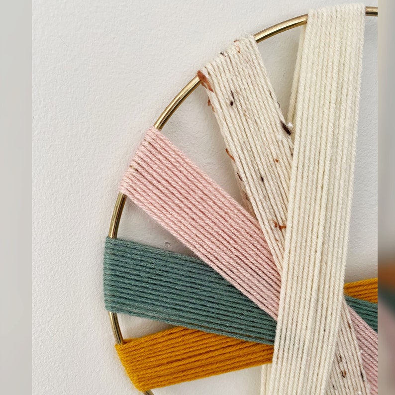 Colourful Cross Overlay Yarn Wall Hanging / Hoop Wall Decor / - Etsy
