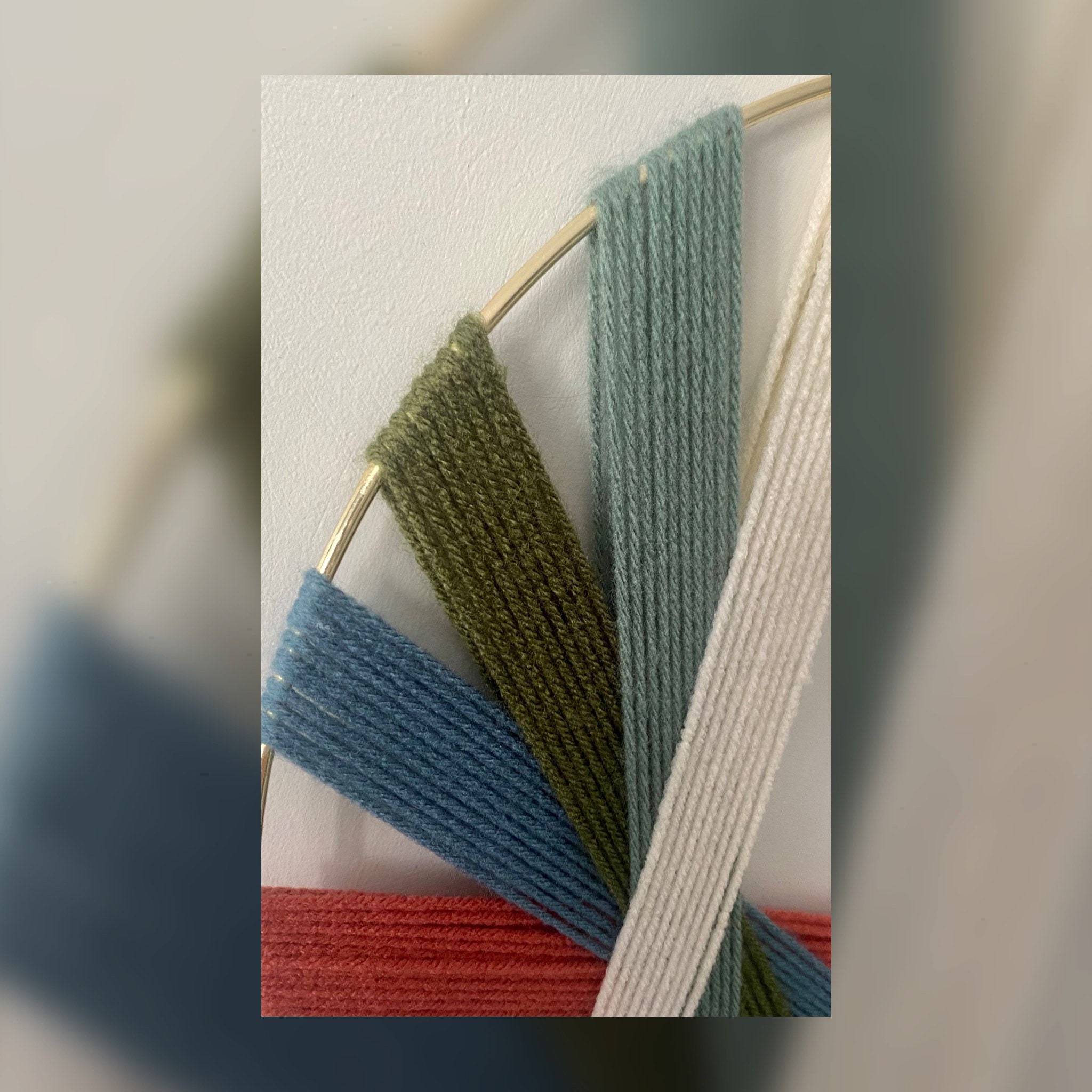 Jewel Tone Overlay Yarn Wall Hanging / Hoop Wall Decor / - Etsy