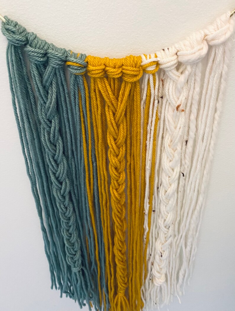 Fall Trio Yarn Hoop Wall Hanging / Hoop Wall Decor / Macrame Wall ...