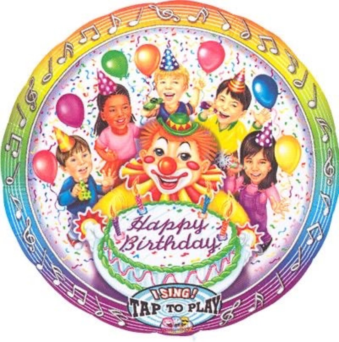 Happy Birthday Sing-a-tune Clown Singing Balloon - Etsy