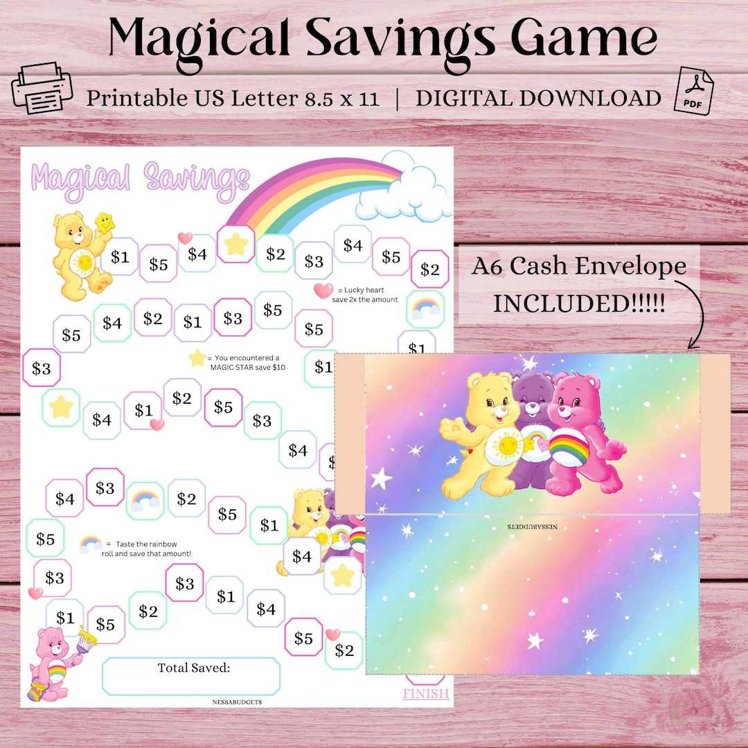 DIGITAL PDF Magical Savings Challenge Game | Printable US Letter ...