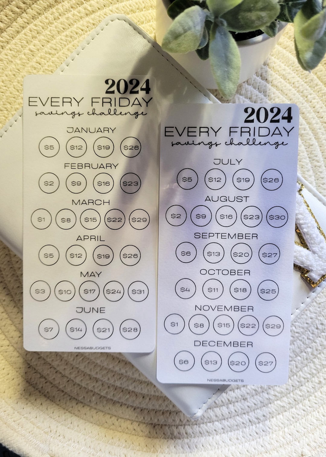 2024 Friday Savings Challenge Every Friday Challenge A6 Laminated ...