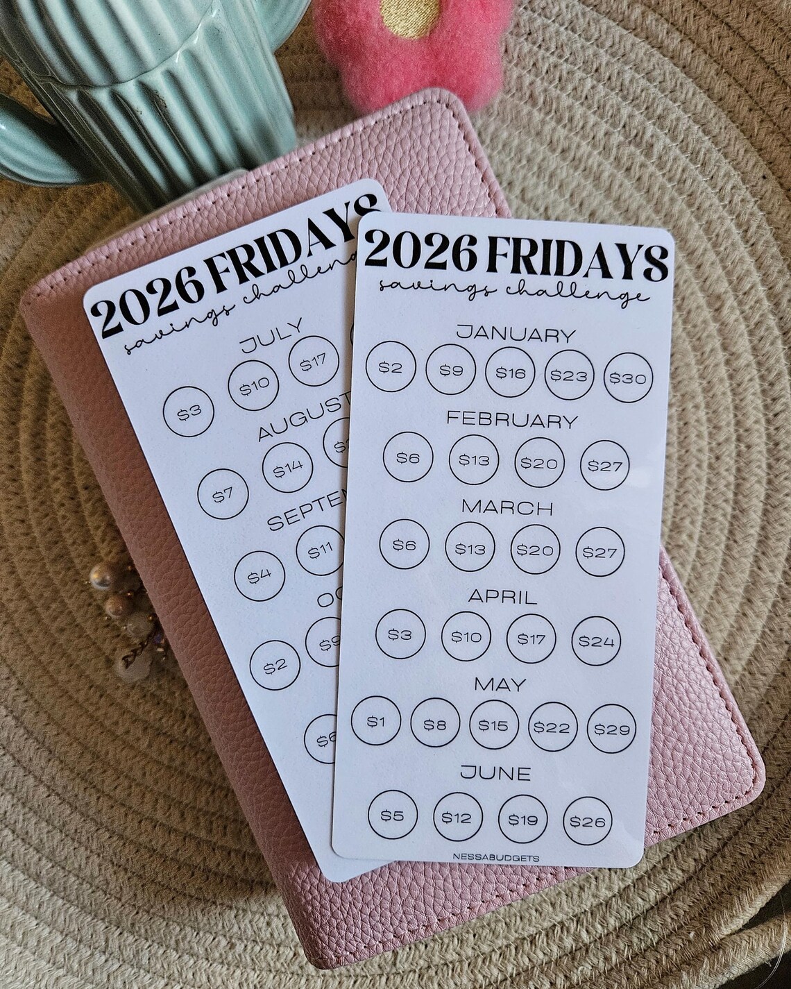2026 Friday Savings Challenge | Every Friday Challenge | A6 Laminated ...