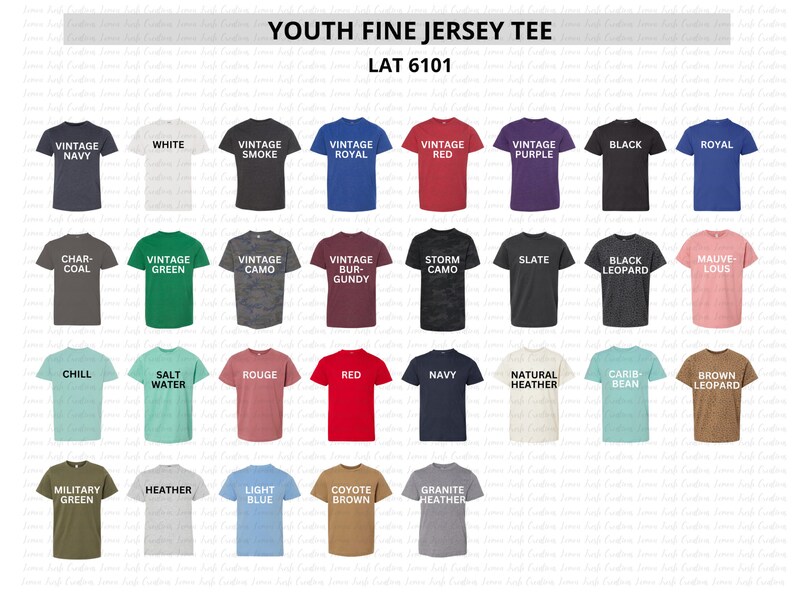 LAT 6101 Size Chart Editable Template LAT Size Guide Youth - Etsy