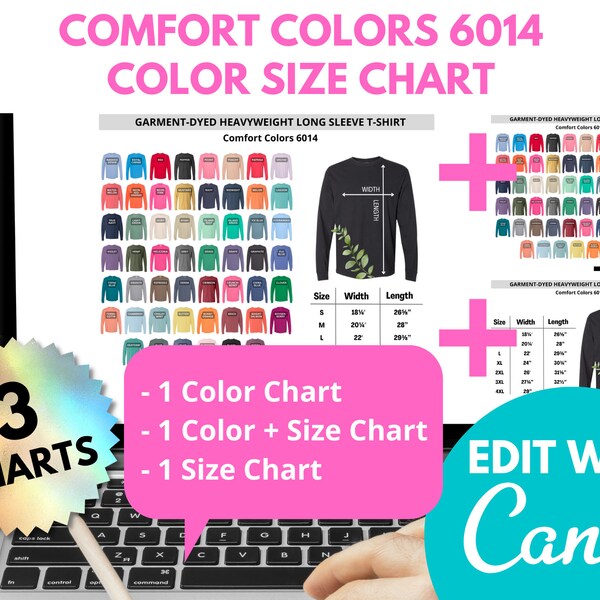 Comfort Color Sizing Chart - Etsy