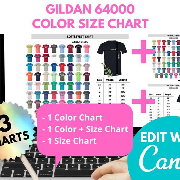 Gildan Softstyle Color Chart Etsy