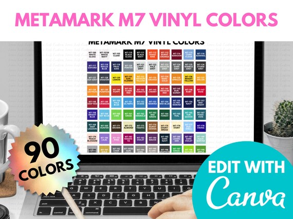 Editable Metamark M7 Color Chart Vinyl Color Chart Editable - Etsy Hong ...