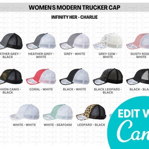 Infinity Her Charlie, Color Chart, Swatches, Cap Colors Overview ...