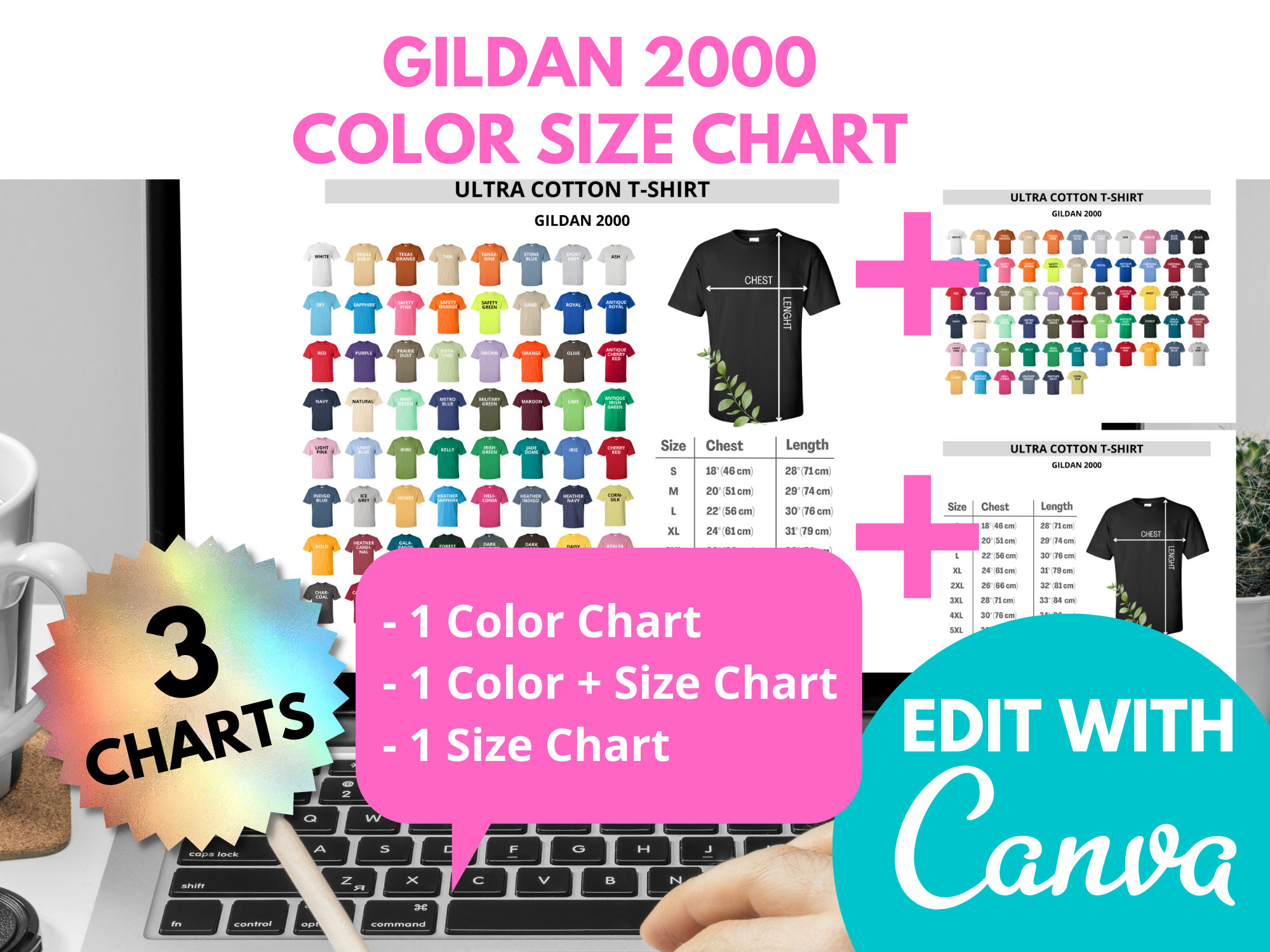 Gildan 2000 Color Chart