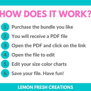 LAT 6101 Size Chart, Editable Template, LAT Size Guide, Youth Fine ...