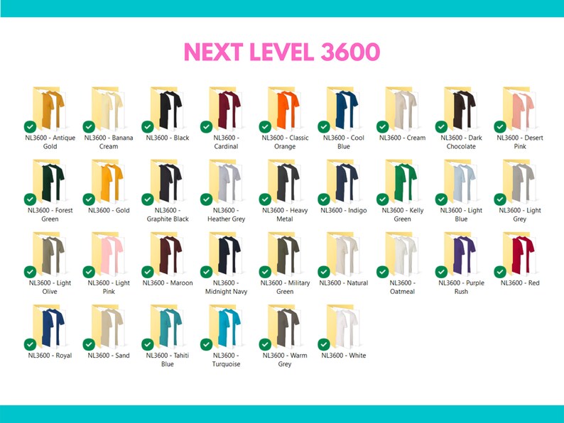 Next Level 3600 Mockup Bundle NL3600 Tshirt Cotton Short - Etsy