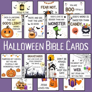 Christian Halloween Bible Verse Cards for Kids | Printable Scripture ...