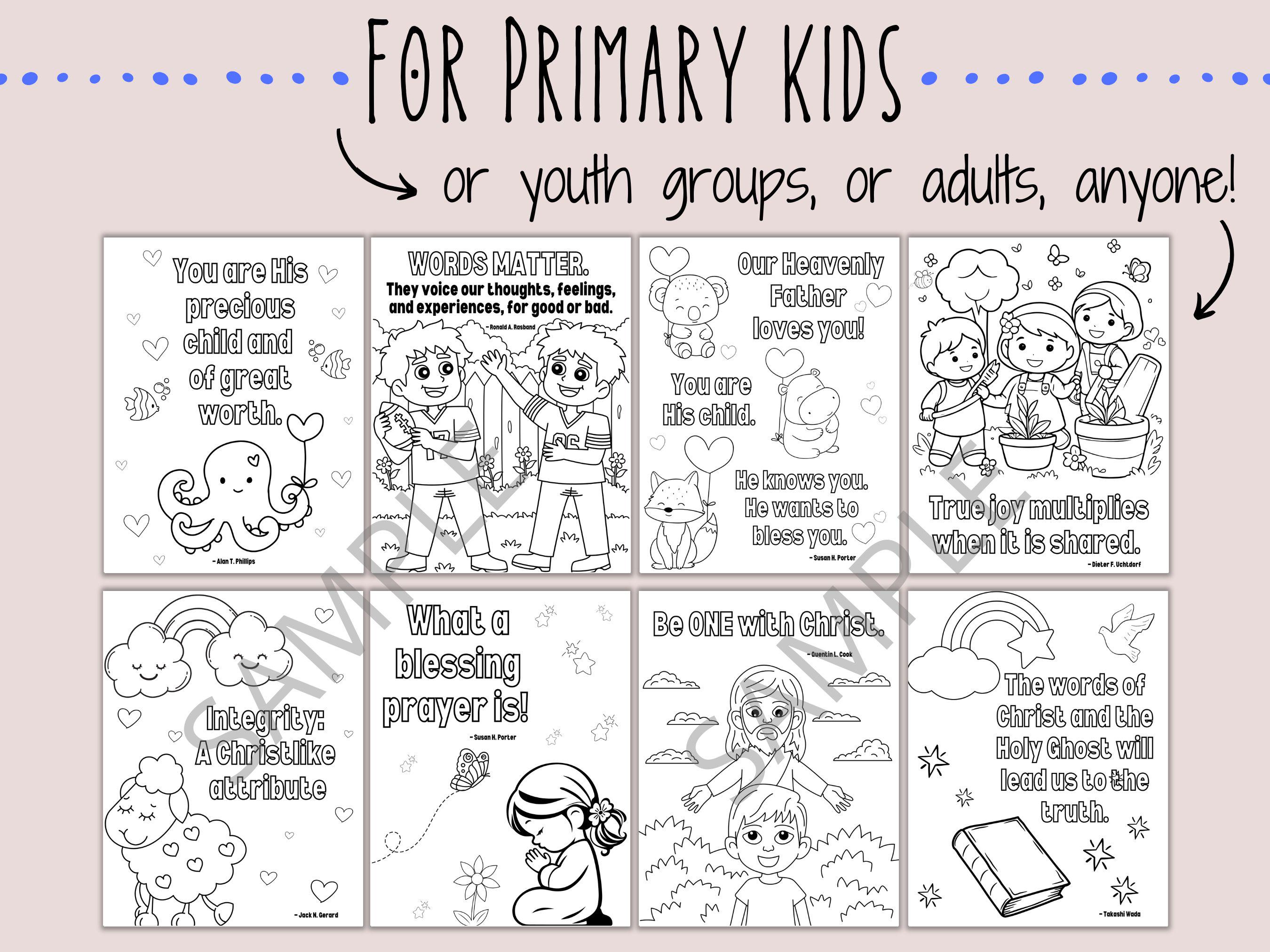 40 Printable LDS Coloring Pages | Primary Coloring Pages for Kids ...