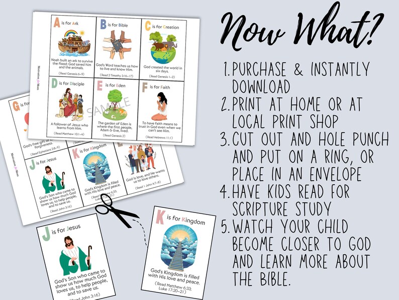 ABC Bible Flashcards | Printable Alphabet Flashcards for Christian Kids ...