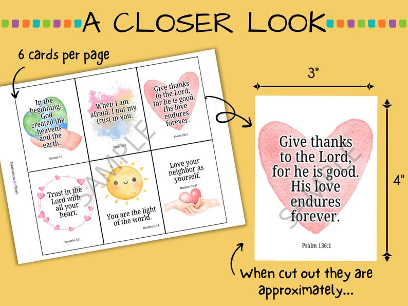Bible Verse Cards for Kids | Printable Scripture Cards for Children ...