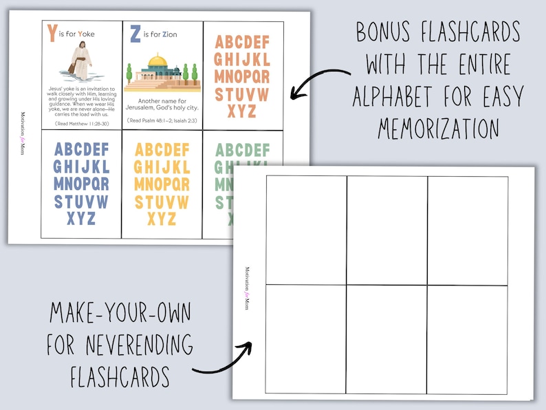 ABC Bible Flashcards | Printable Alphabet Flashcards for Christian Kids ...