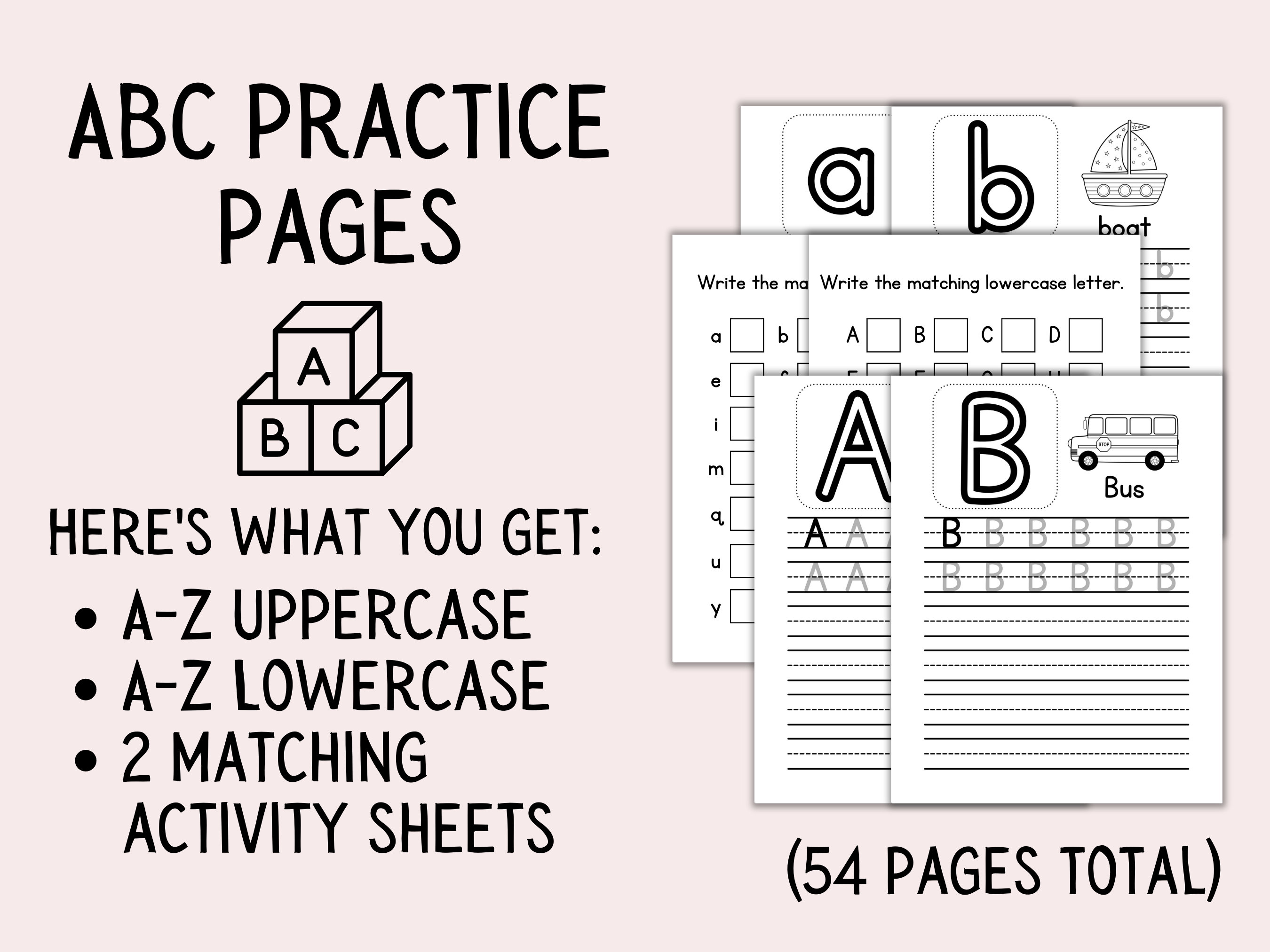 ABC Practice Coloring Pages | Printable Worksheets | Alphabet ...