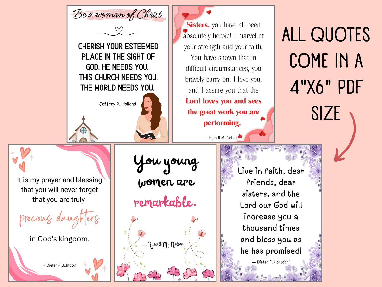 15 Printable LDS Young Women Quotes | LDS Quotes Instant Download ...