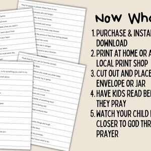 70 Prayer Prompts for Kids | Printable | Cut & Create DIY Prayer Jar ...