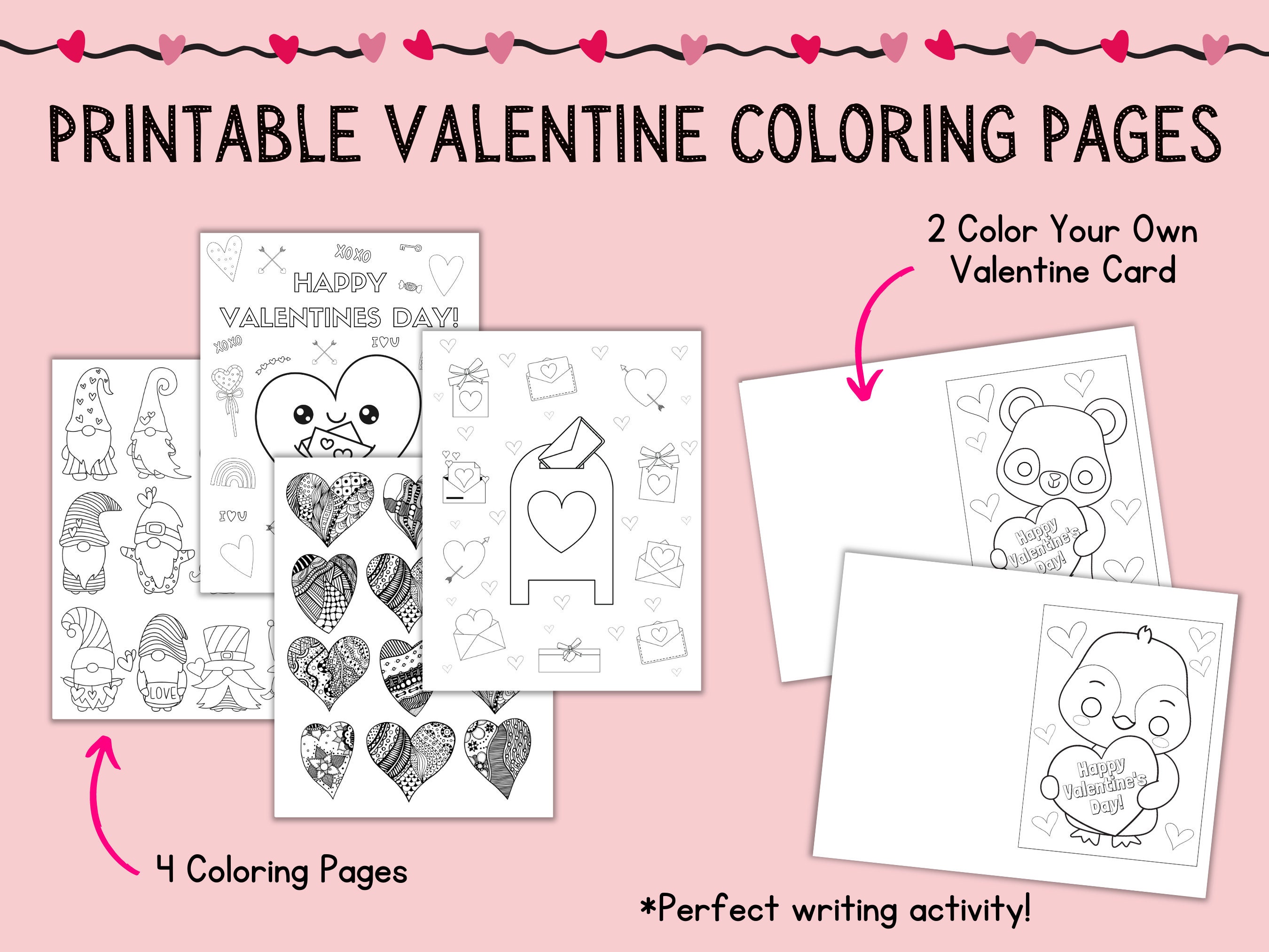 Valentine Activity Pages for Kids | Valentine’s Day Games Bundle ...