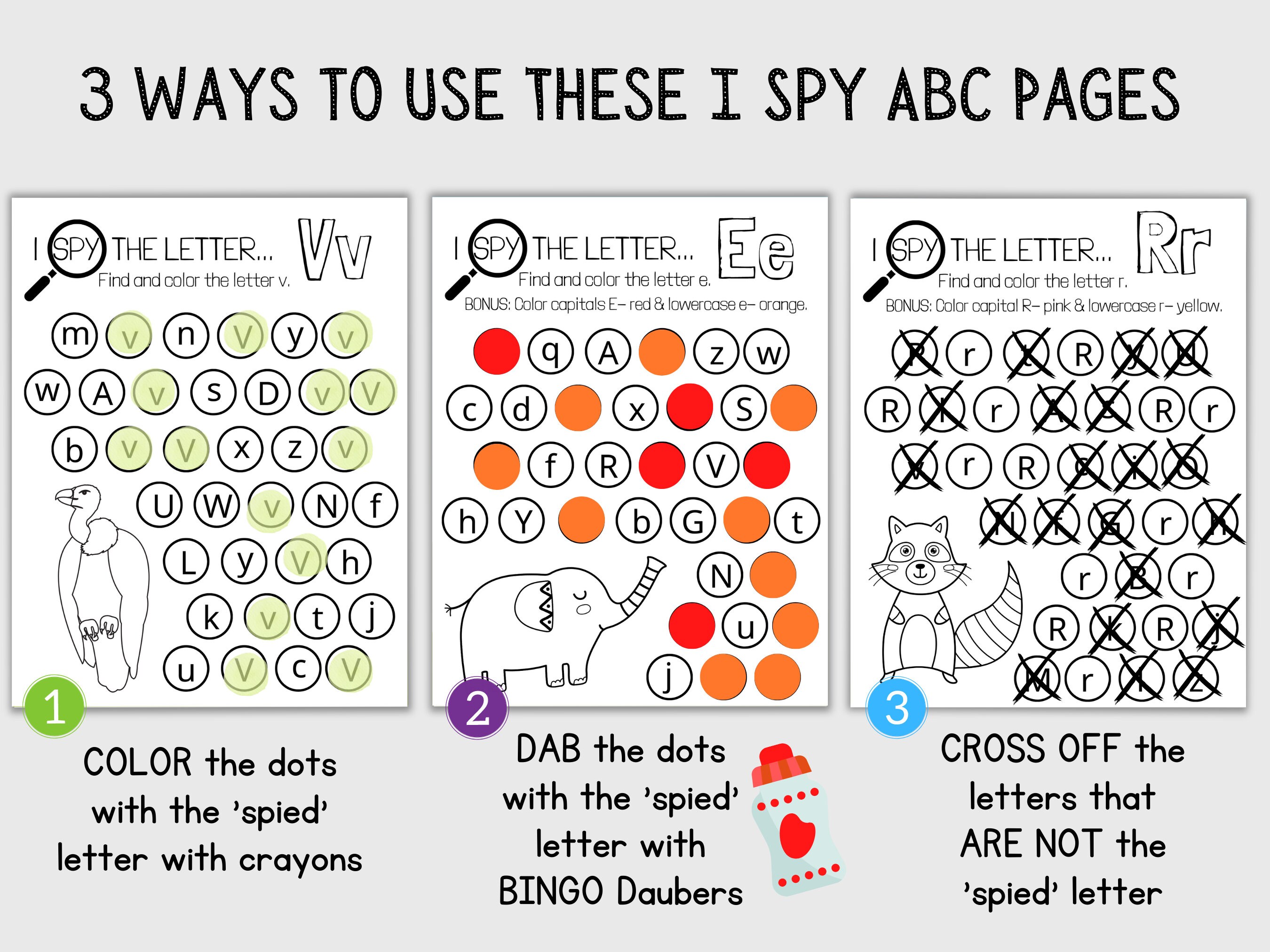 I Spy... Abcs Printable Worksheets | Kids Alphabet Activities ...