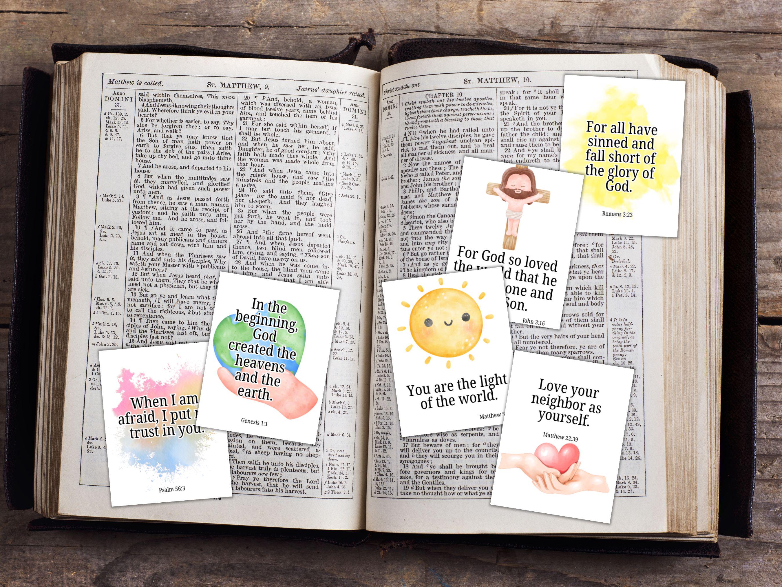 Bible Verse Cards for Kids | Printable Scripture Cards for Children ...