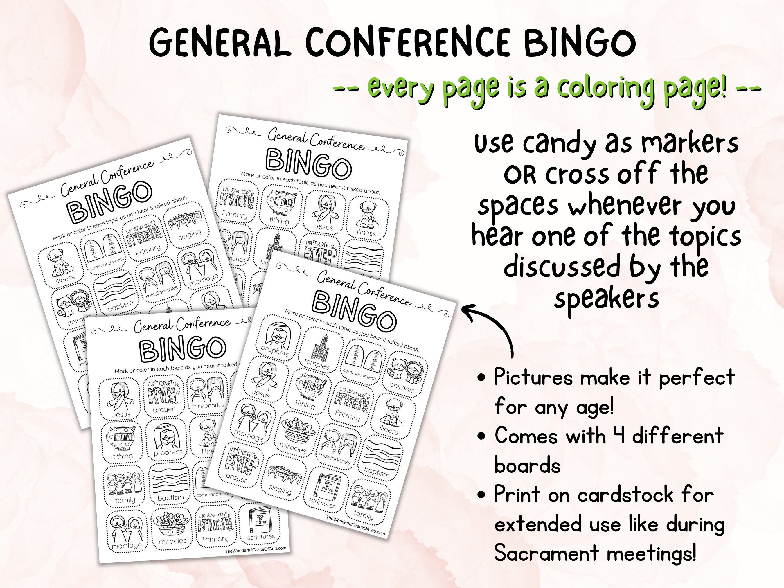 General Conference April 2026 Activities for Kids | Coloring Page Pack ...