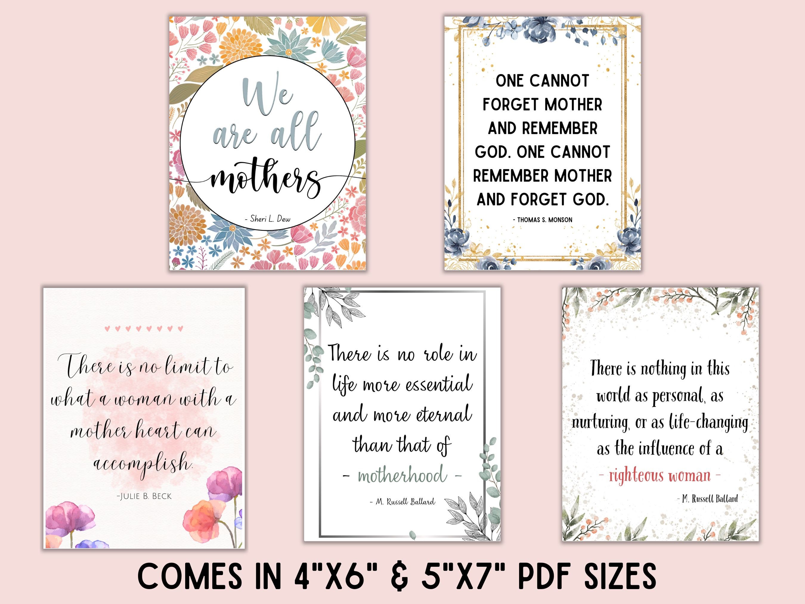 LDS Quotes About Motherhood | Mother's Day Quotes | Mother's Day Card ...