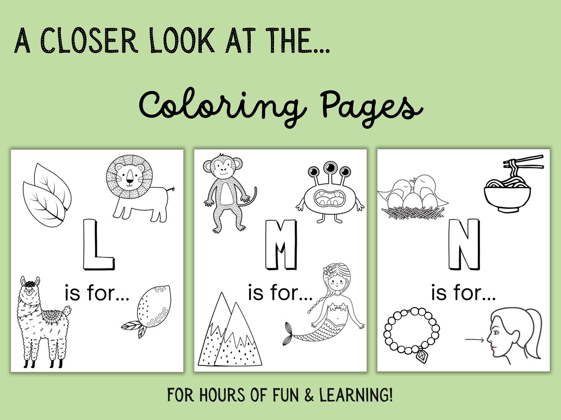 ABC Flashcards & Coloring Pages Alphabet Flashcards for Kids Number ...