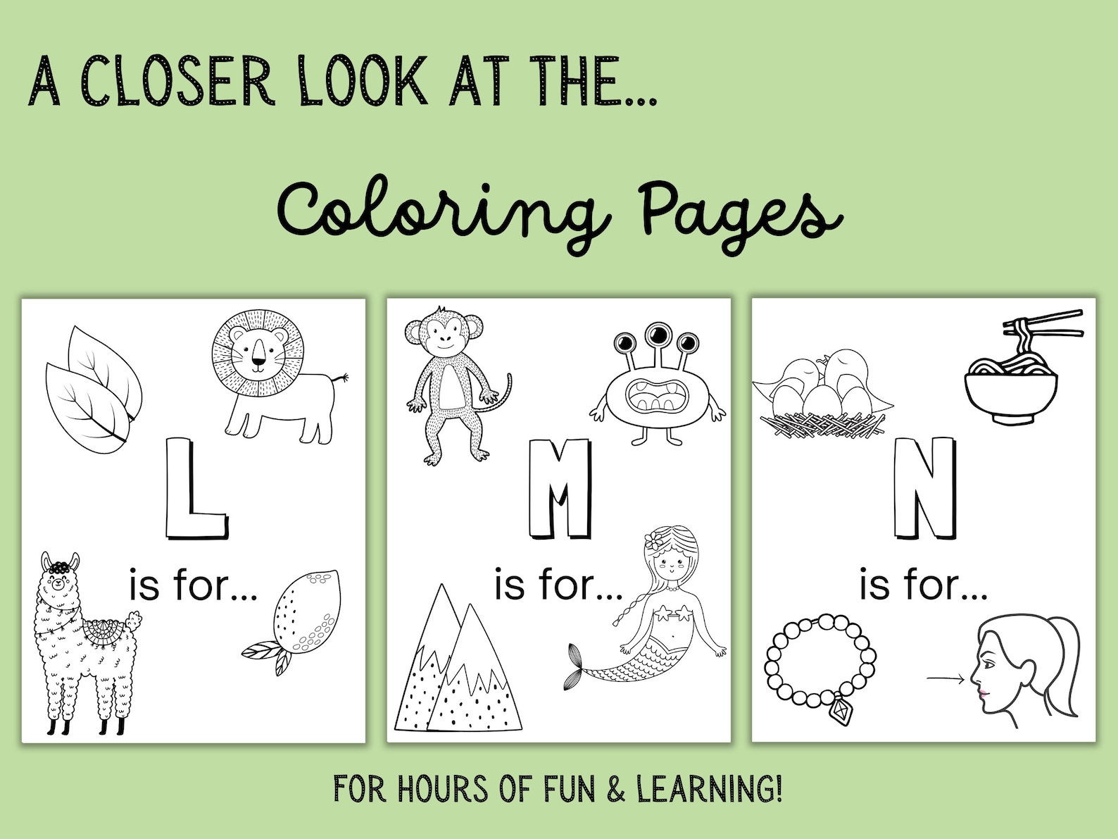 ABC Flashcards & Coloring Pages Alphabet Flashcards for Kids Number ...