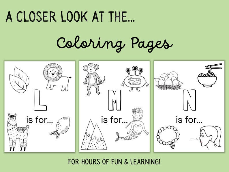 ABC Flashcards & Coloring Pages | Alphabet Flashcards for Kids | Number ...