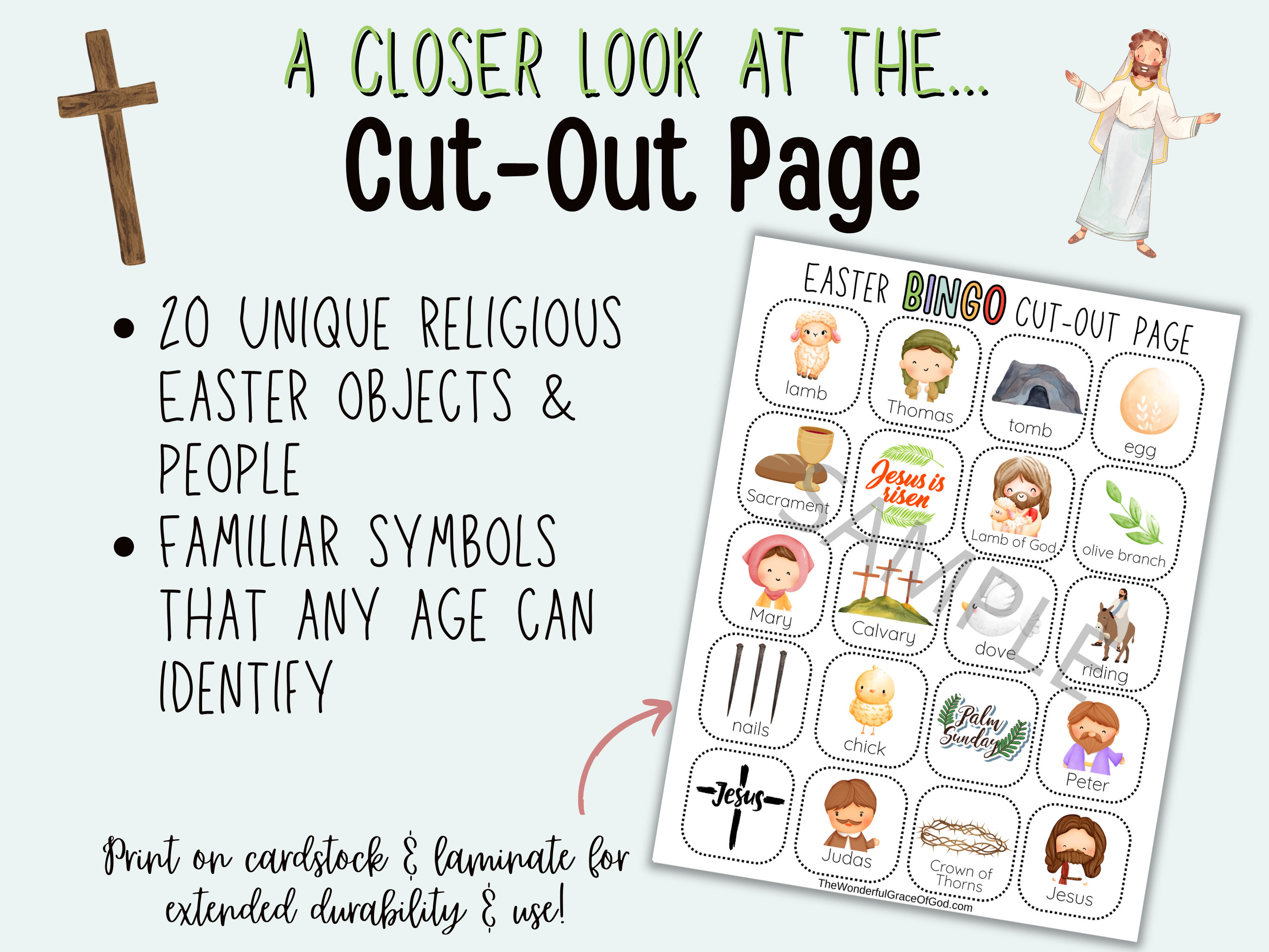 Easter Bingo | Printable Church Bingo | Bible Games for Kids ...