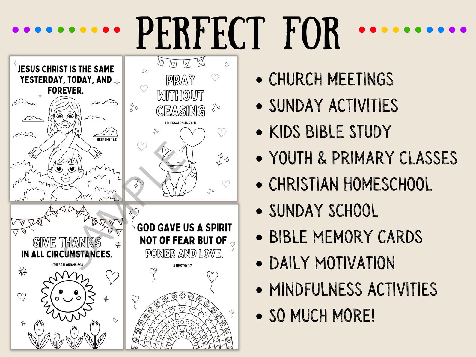 Bible Verse Coloring Pages for Kids | Printable Coloring Book for ...