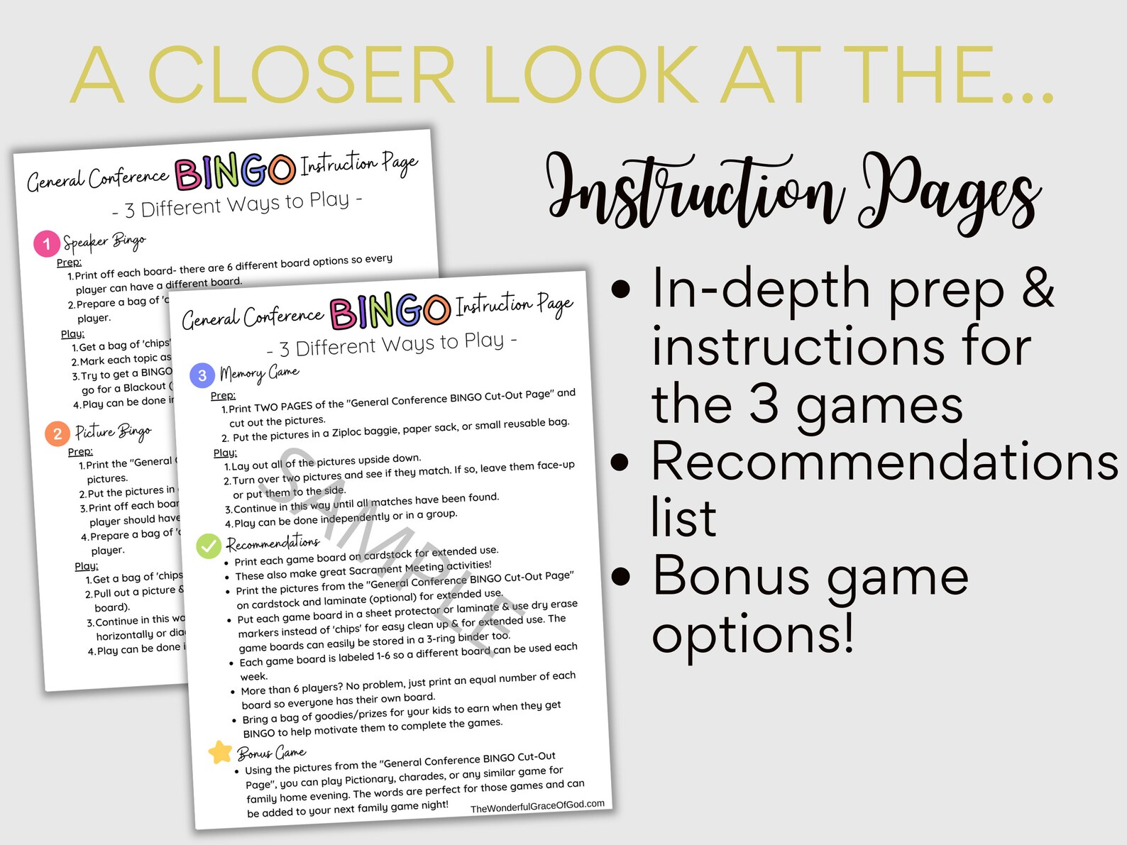 General Conference Activities for Kids | Oct 2025 Conference BINGO ...