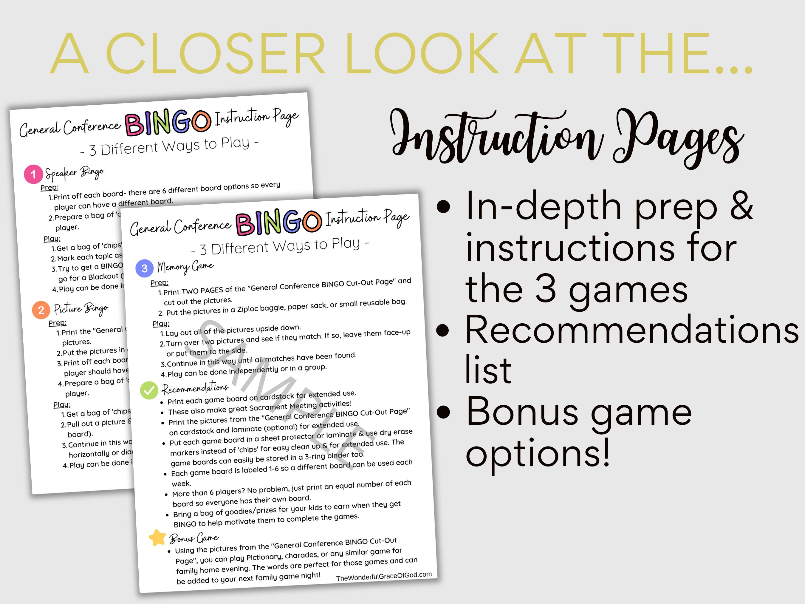 General Conference Activities for Kids | Oct 2025 Conference BINGO ...