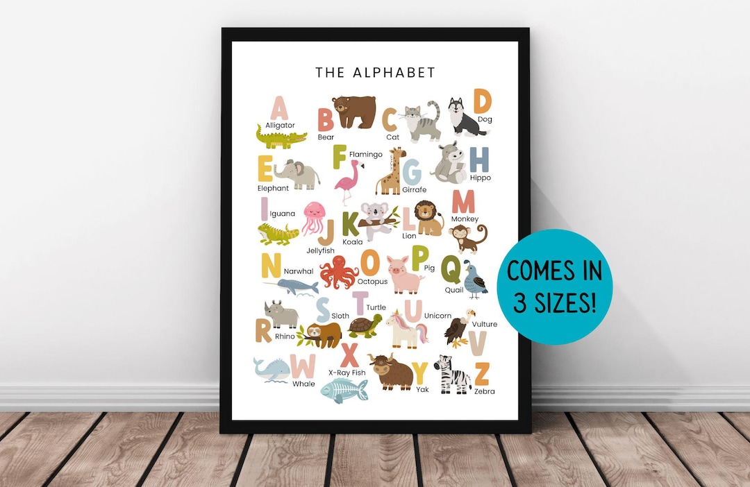 Animal Alphabet Poster for Kids | Printable Abc's | Classroom Decor ...