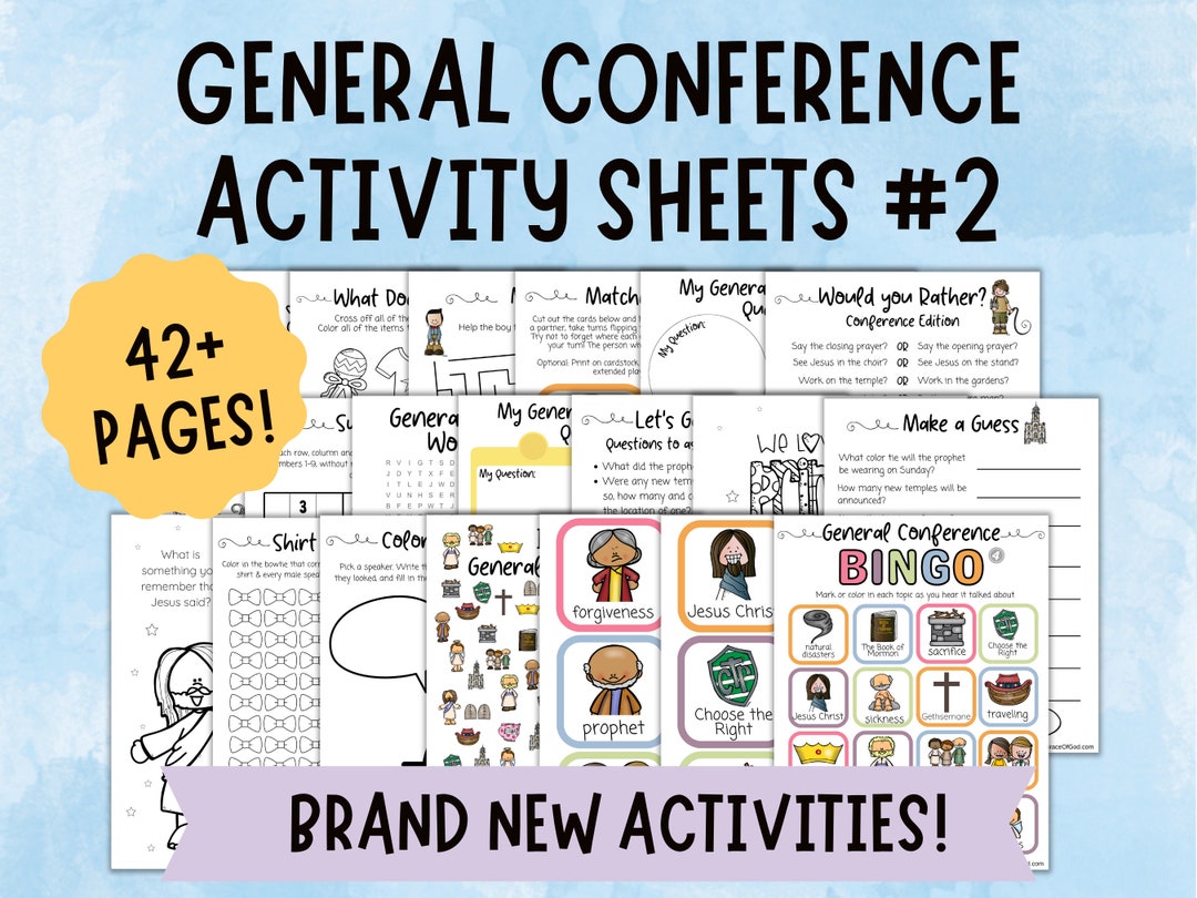 General Conference April 2025 Activities for Kids | LDS Conference ...