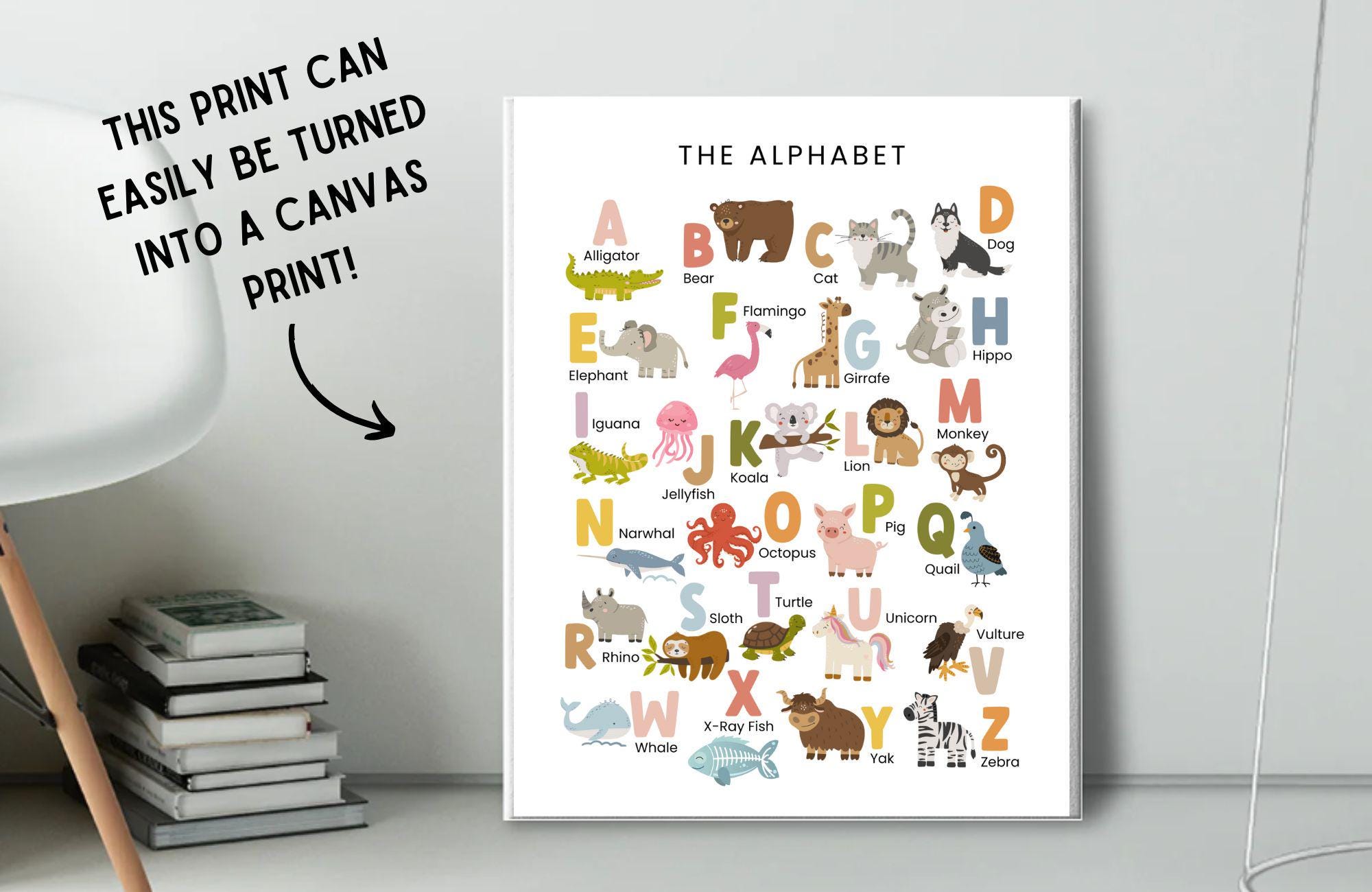 Animal Alphabet Poster for Kids | Printable Abc's | Classroom Decor ...