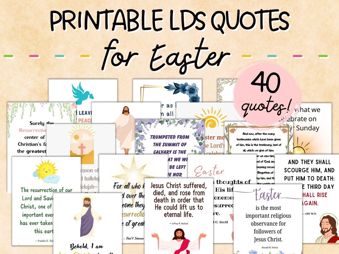LDS Quotes About Easter | Jesus Christ Quotes | Printable LDS Quotes ...