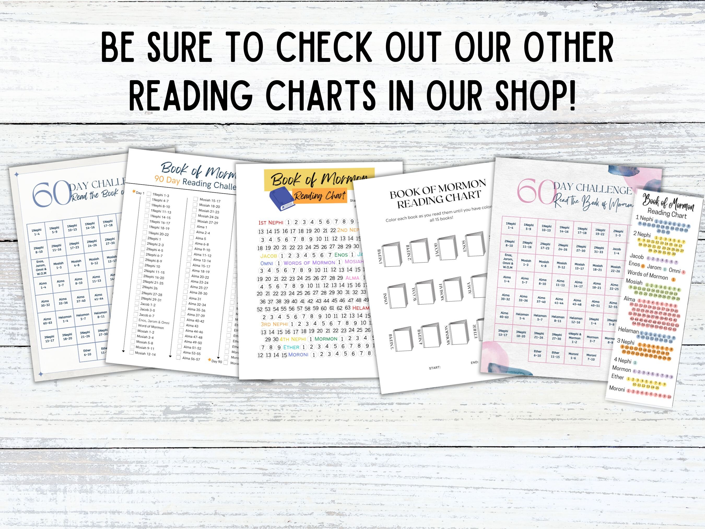 30 Day Book of Mormon Reading Chart | Printable Reading Chart | LDS ...